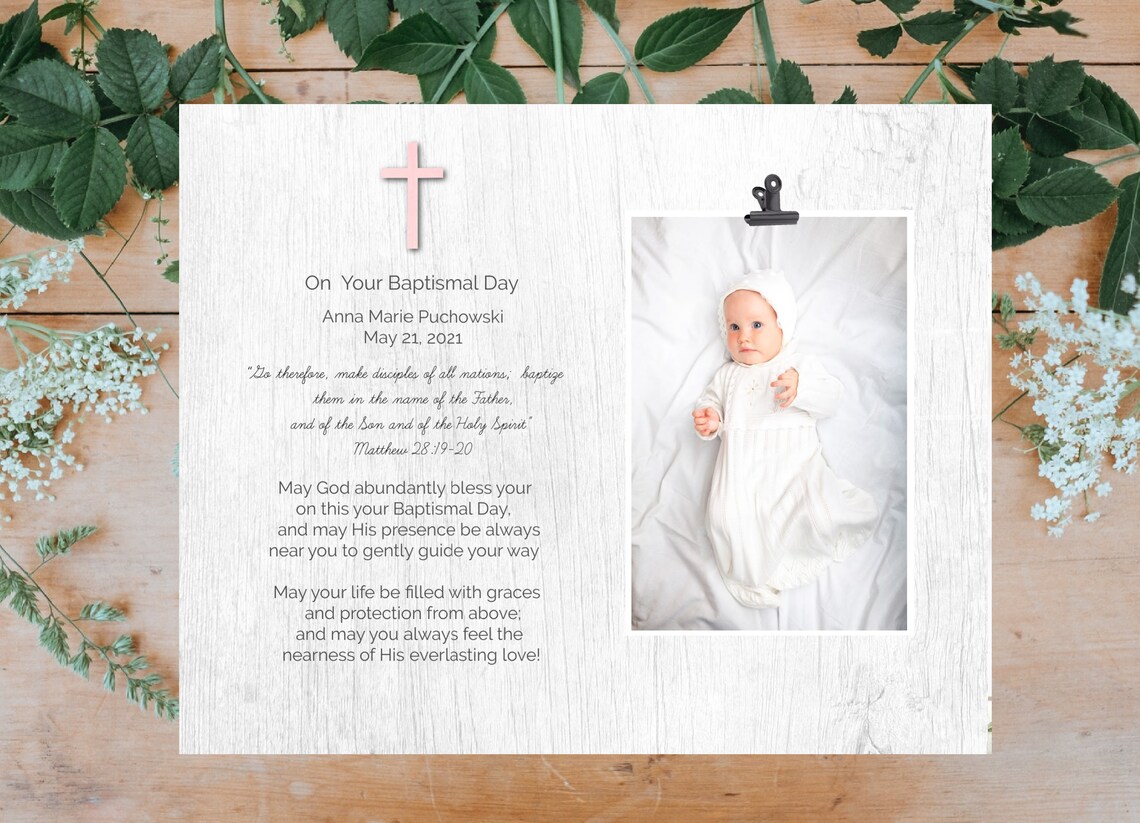 Personalized Baptism Picture Frame: Engraved Personalized Baby - Etsy