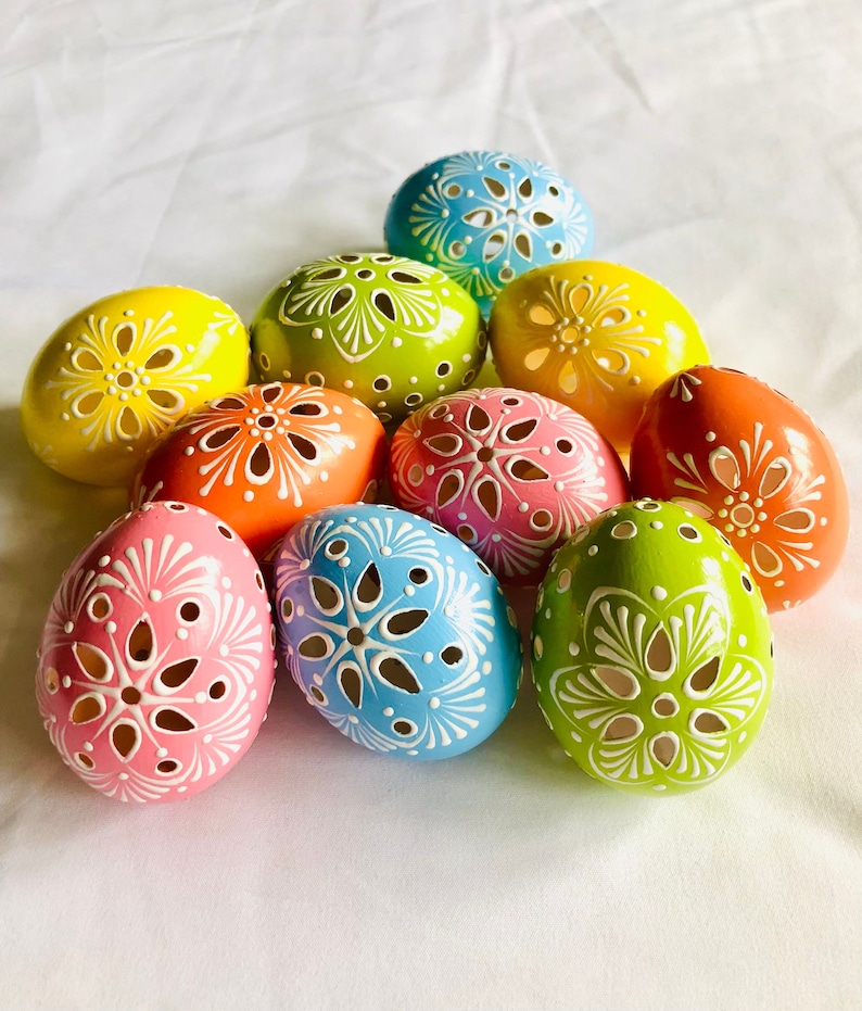 Set of 10 Easter Eggs - Etsy