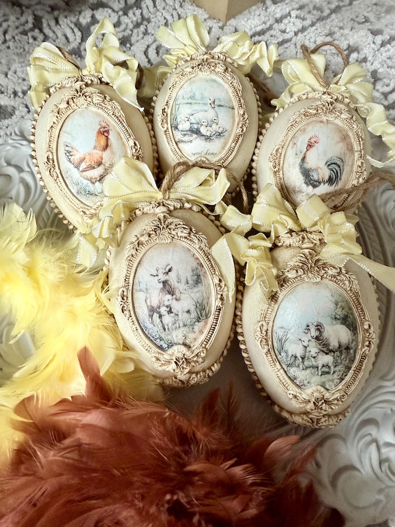 Easter Egg, Shabby Chic Egg Decoration, Vintage Egg - Etsy