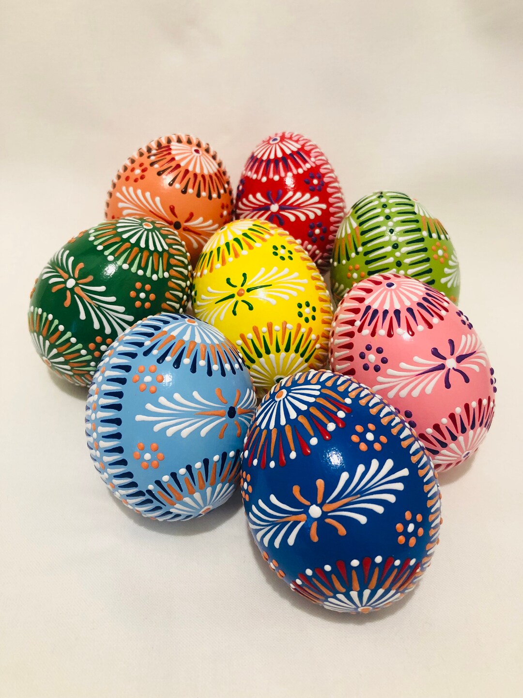 Set 8 Colour Easter Eggs - Etsy