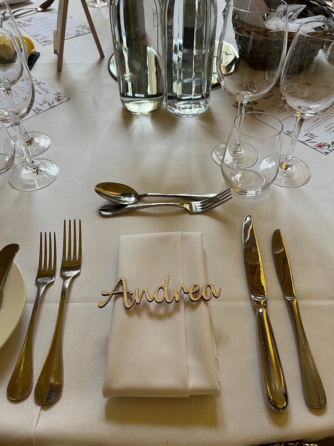 Large Rustic Wooden Name Place Settings Guest Seating | Etsy UK