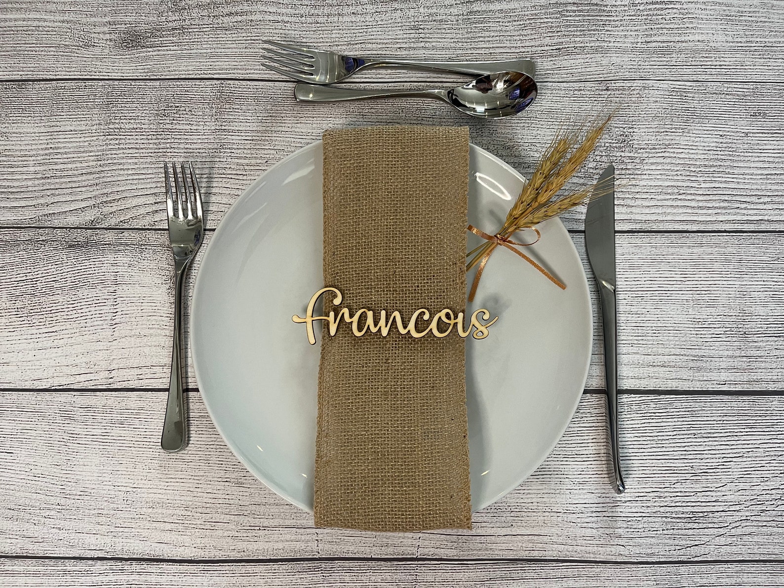 Large Rustic Wooden Name Place Settings Guest Seating - Etsy UK