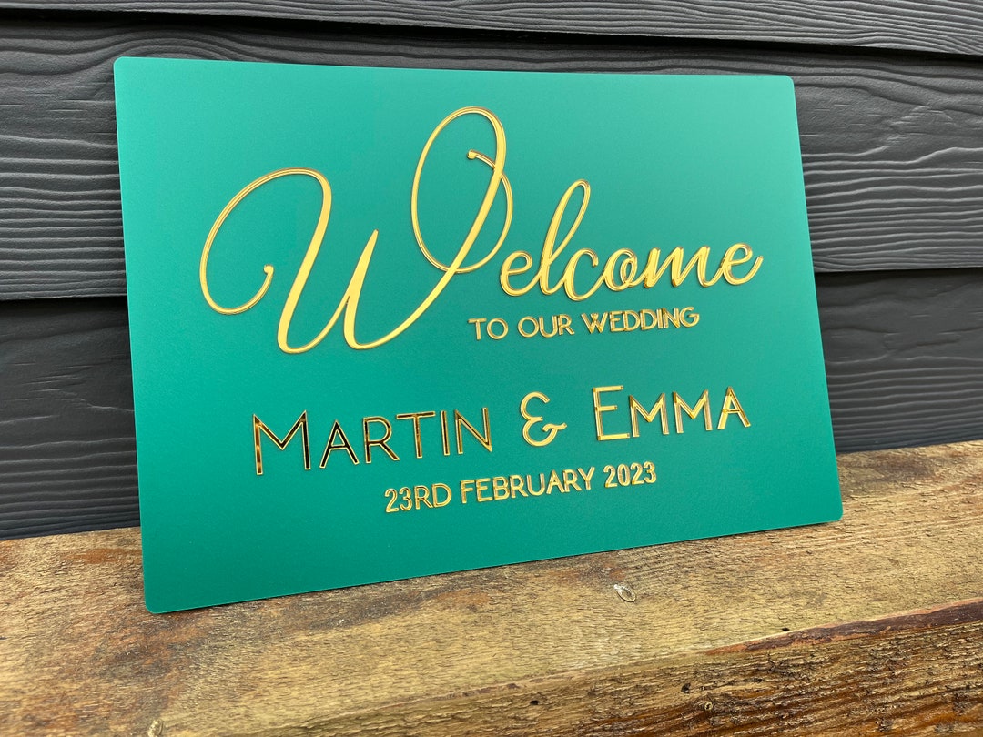 Welcome to Our Wedding Sign / Wedding Signage / 3D Welcome Sign / A3 A2 ...