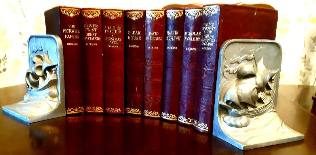 Pewter/zinc.bookends 2kg.seescape Bookends - Etsy