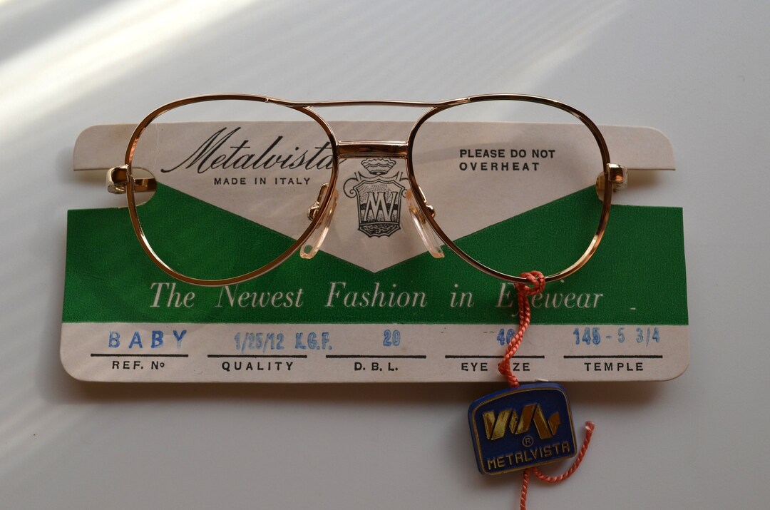 Vintage Cable Temples Metalvista Eyeglasses Frame for Kids // Made in ...