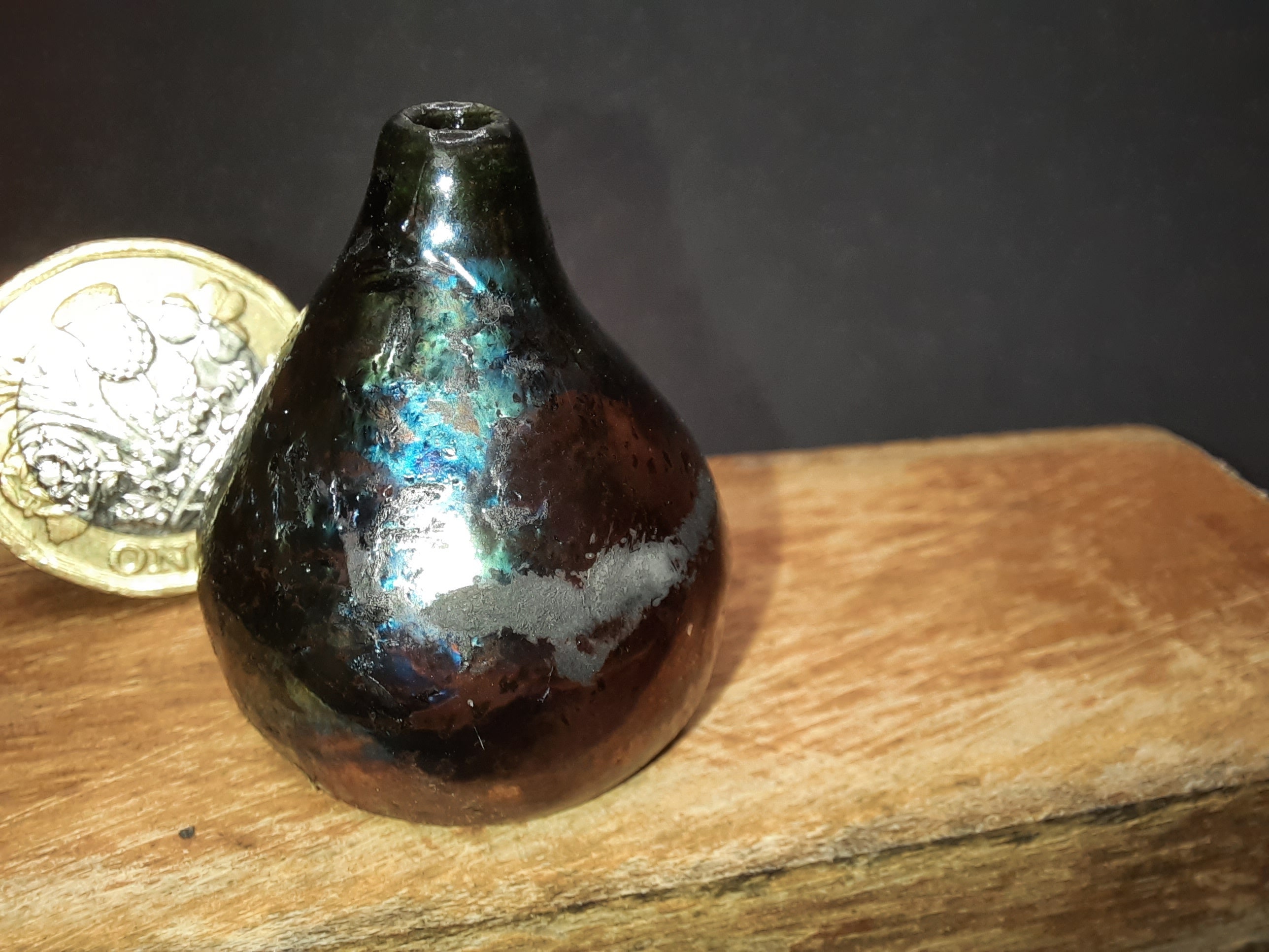 Miniature Pottery Vase Copper Metallic Glaze raku Reduction. UNIQUE - Etsy