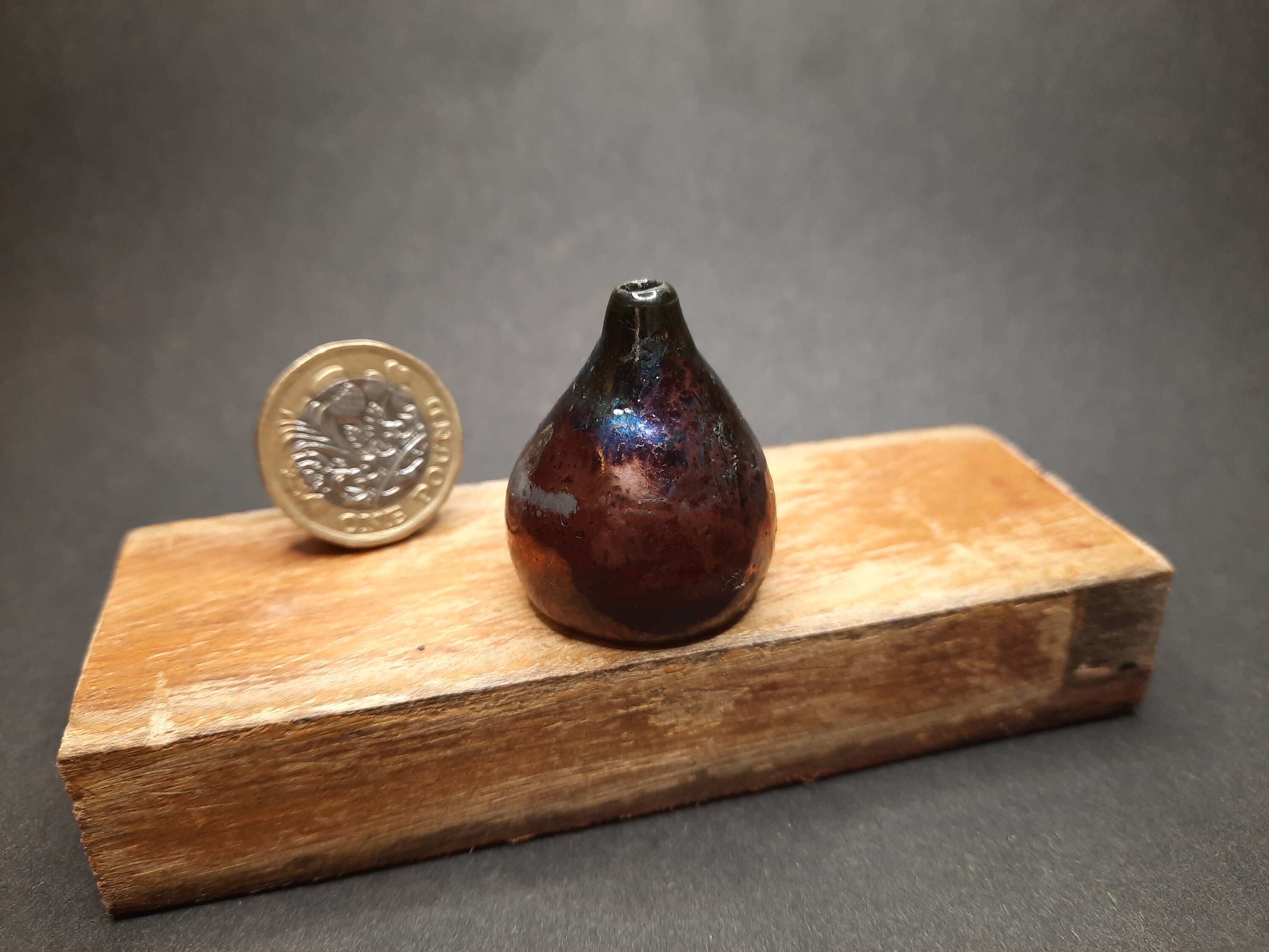 Miniature Pottery Vase Copper Metallic Glaze raku Reduction. UNIQUE - Etsy