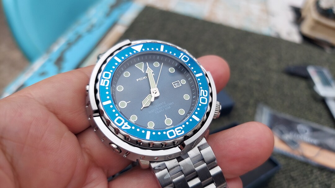 FOXBOX Deep Sea Hunter FB0024 48mm Tuna Men's Wristwatch . - Etsy