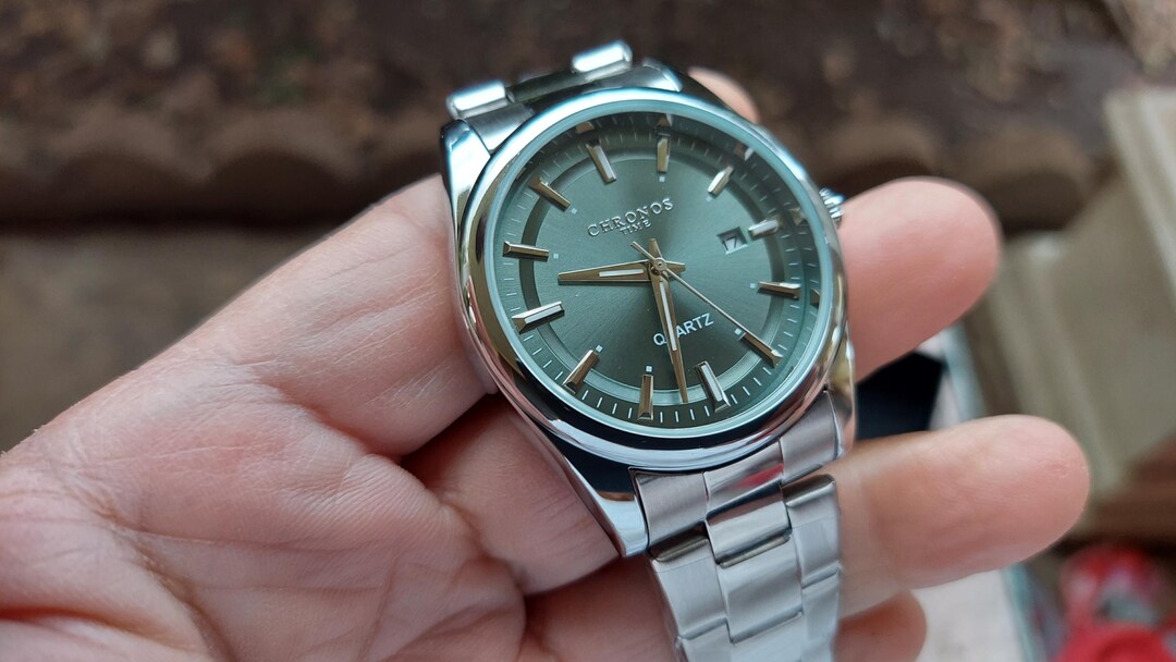 Chronos Time Olive Green 40mm Men's Wristwatch . - Etsy