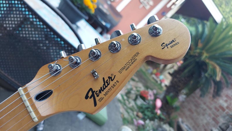 1995 Fender Stratocaster Black Label Made in Mexico Electric Guitar ...