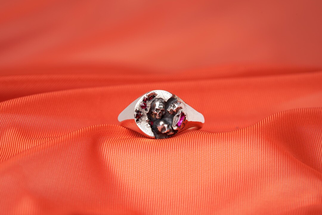 Burial - Handmade, Unique, Sustainable Sterling Silver Signet Ring With ...