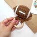 Baby Rattle Ball Rugby Football, Newborn Toy, Crochet Ball, Sport Baby ...
