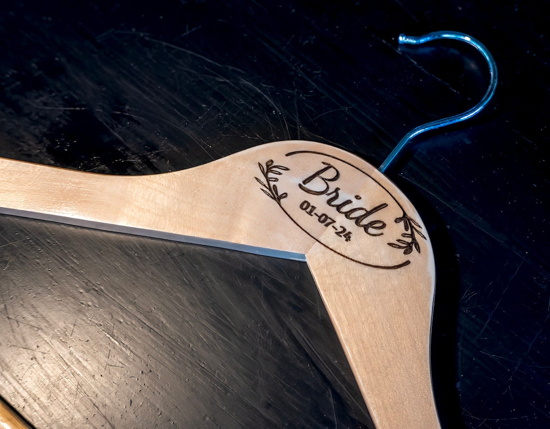 Custom Laser Engraved Wood Hanger - Etsy