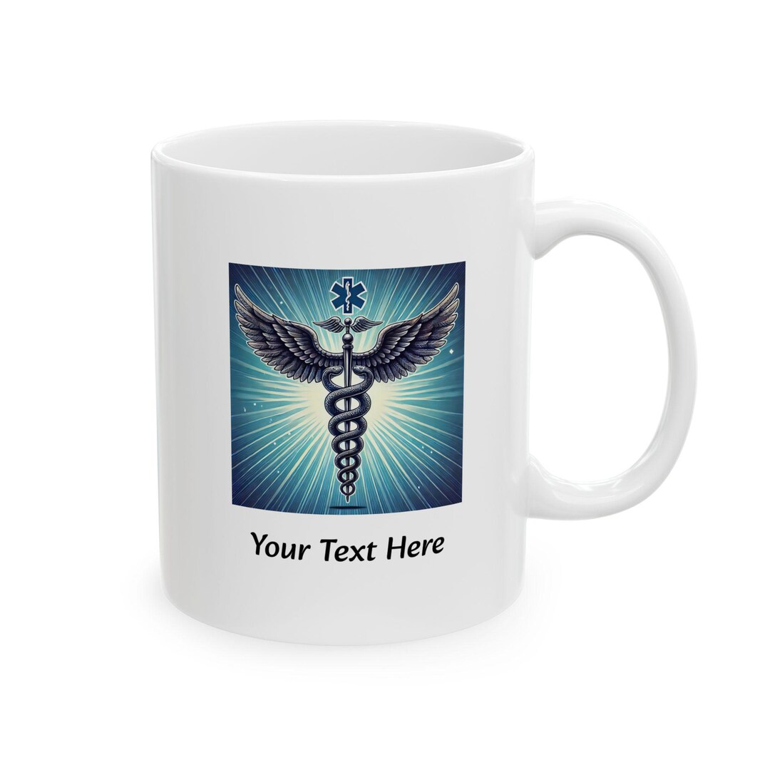 Medical Staff Symbols Themed Custom Coffee Cup, Personalized Ceramic ...