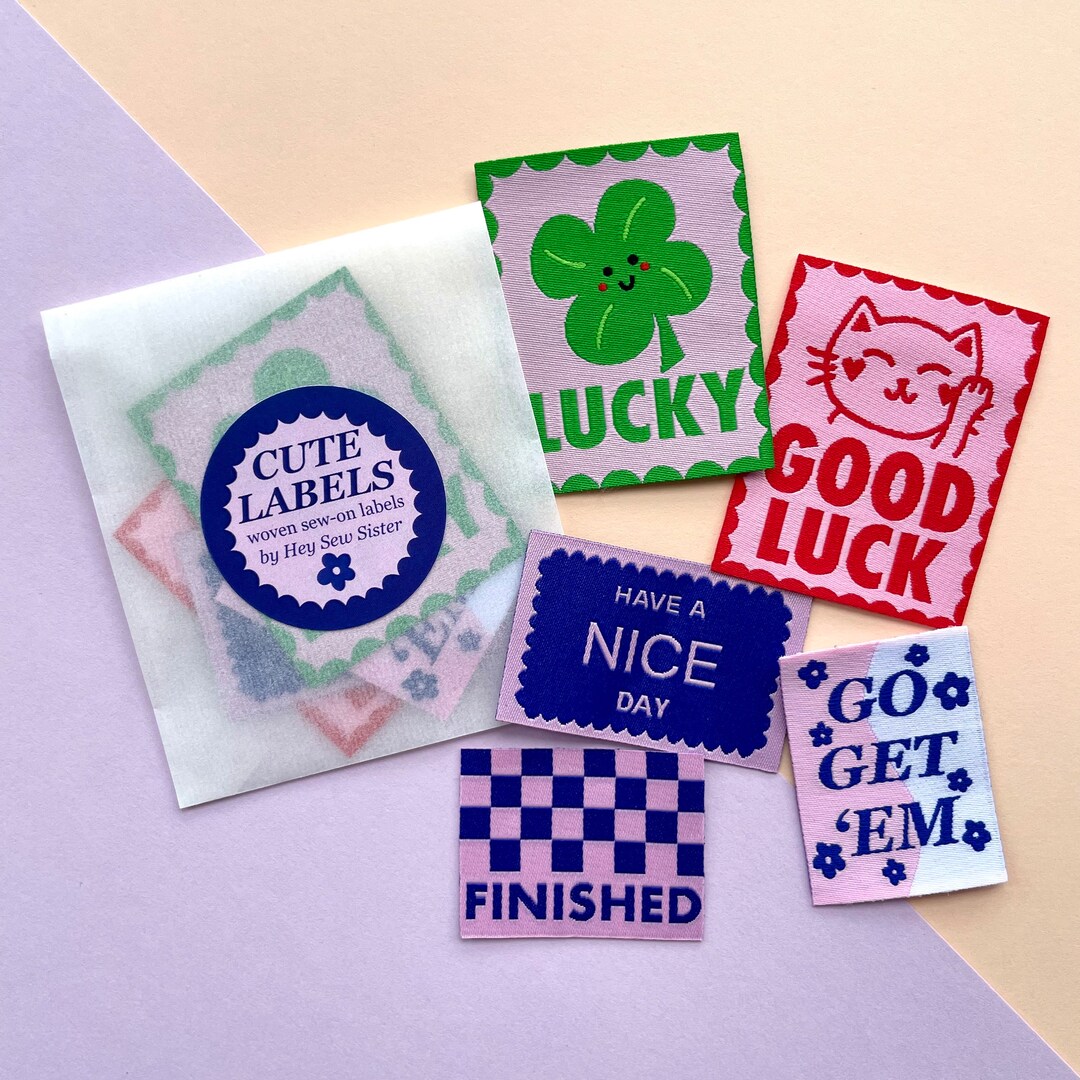 Hey Sew Sister Woven Labels Collection 2, Cute Labels - Etsy