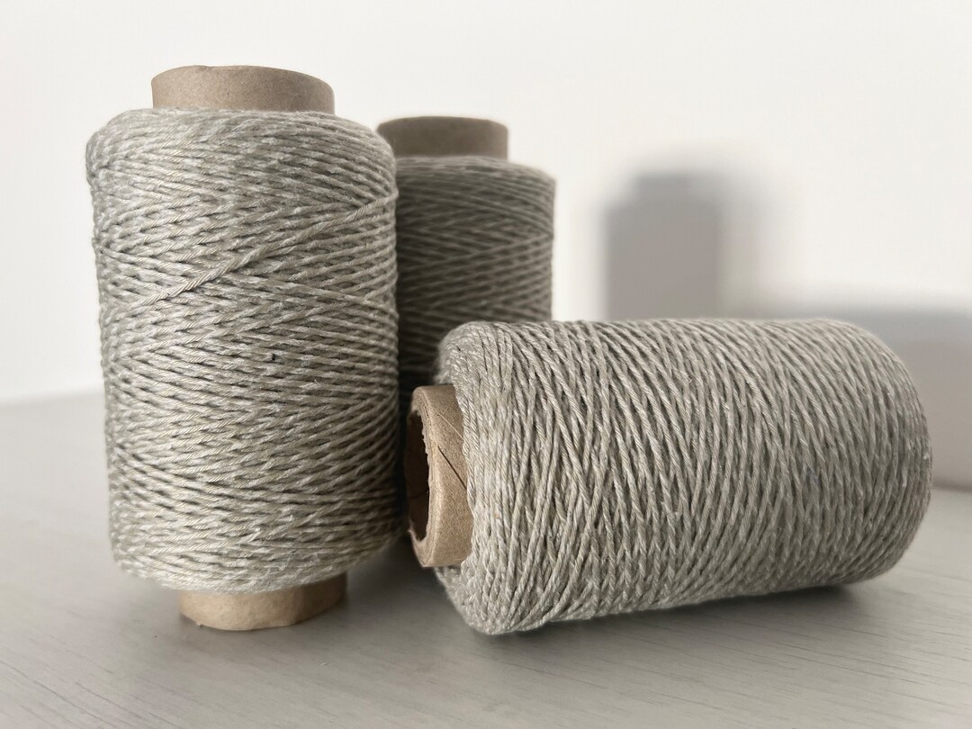 Grey and White Linen Flax Twine Linen Cord Linen Rope Gift for ...