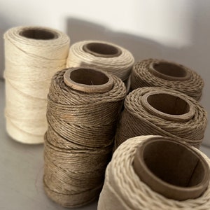 Linen Flax Twine | Linen Cord | Linen Rope | Gift for Christmas | Linen ...