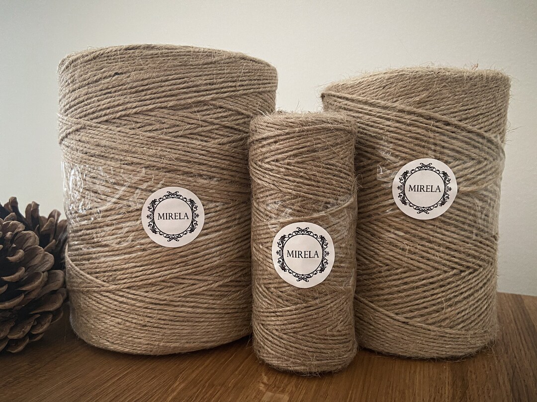 100, 500, 1000 M Natural Brown Jute Twine | Jute Rope | Jute Burlap ...