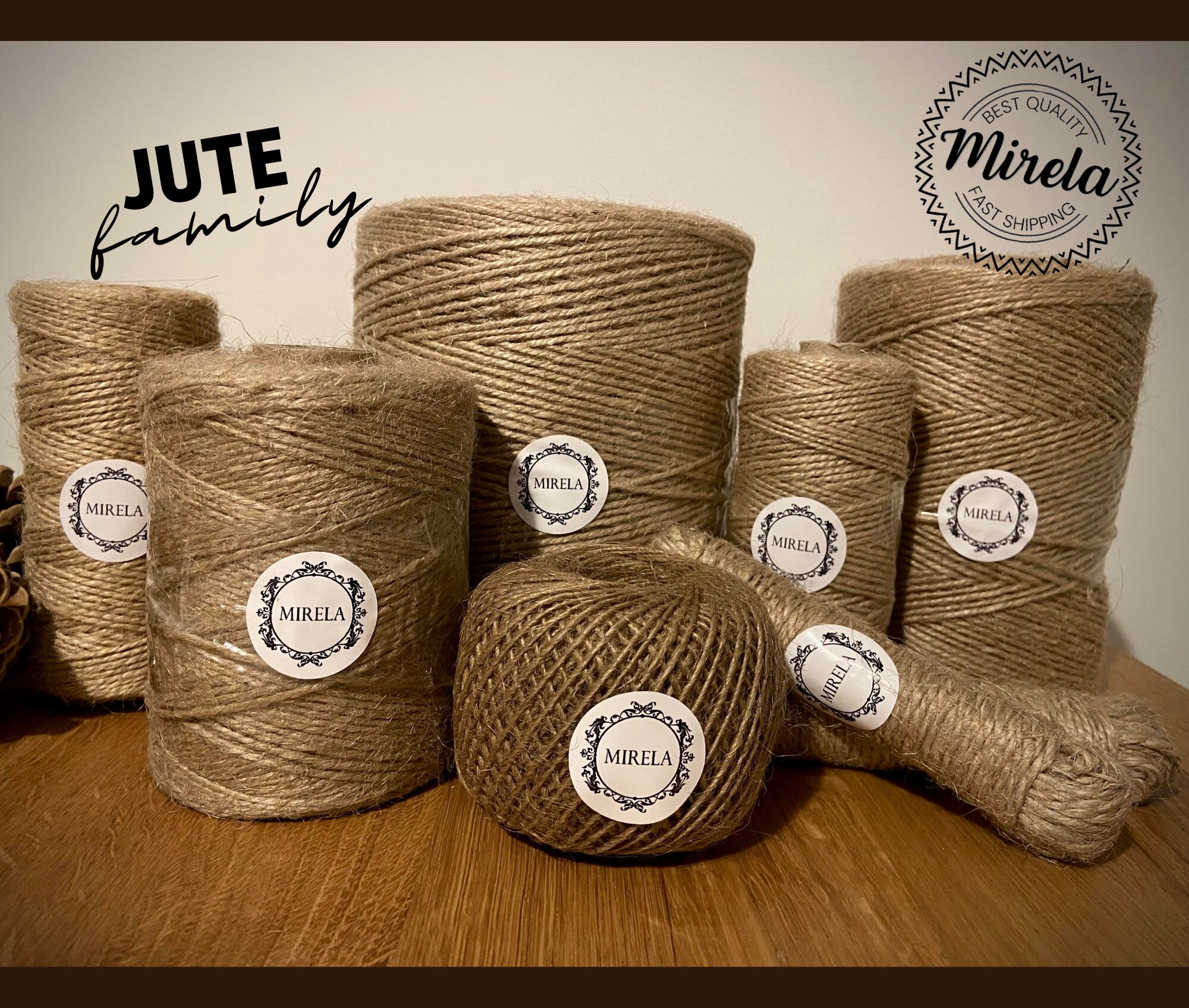 100 500 1000 M Natural Brown Jute Twine Jute Rope Jute - Etsy