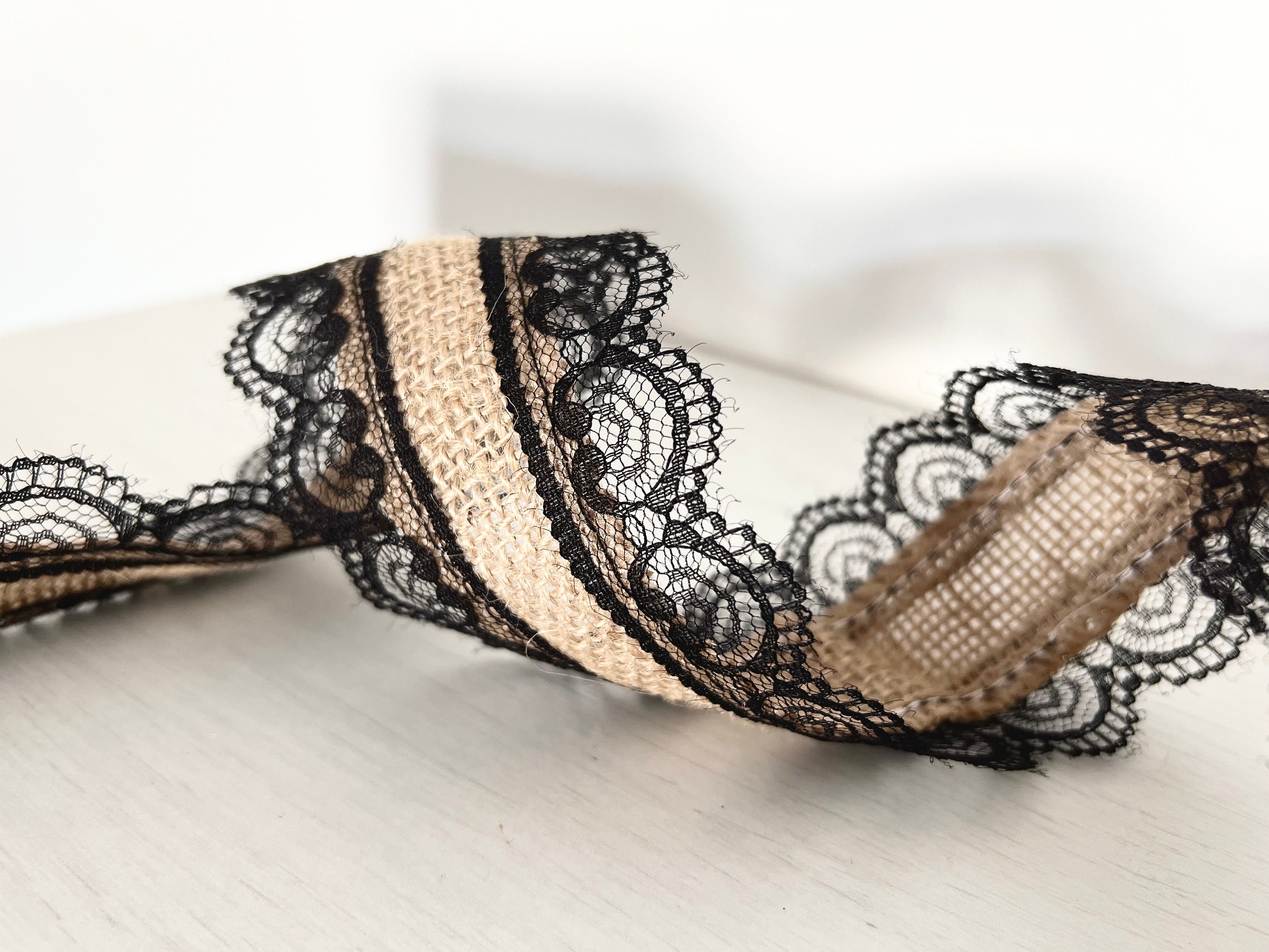 Natural Jute Ribbon Hessian Ribbon Lace Vintage Rustic Jute Ribbon Jute ...