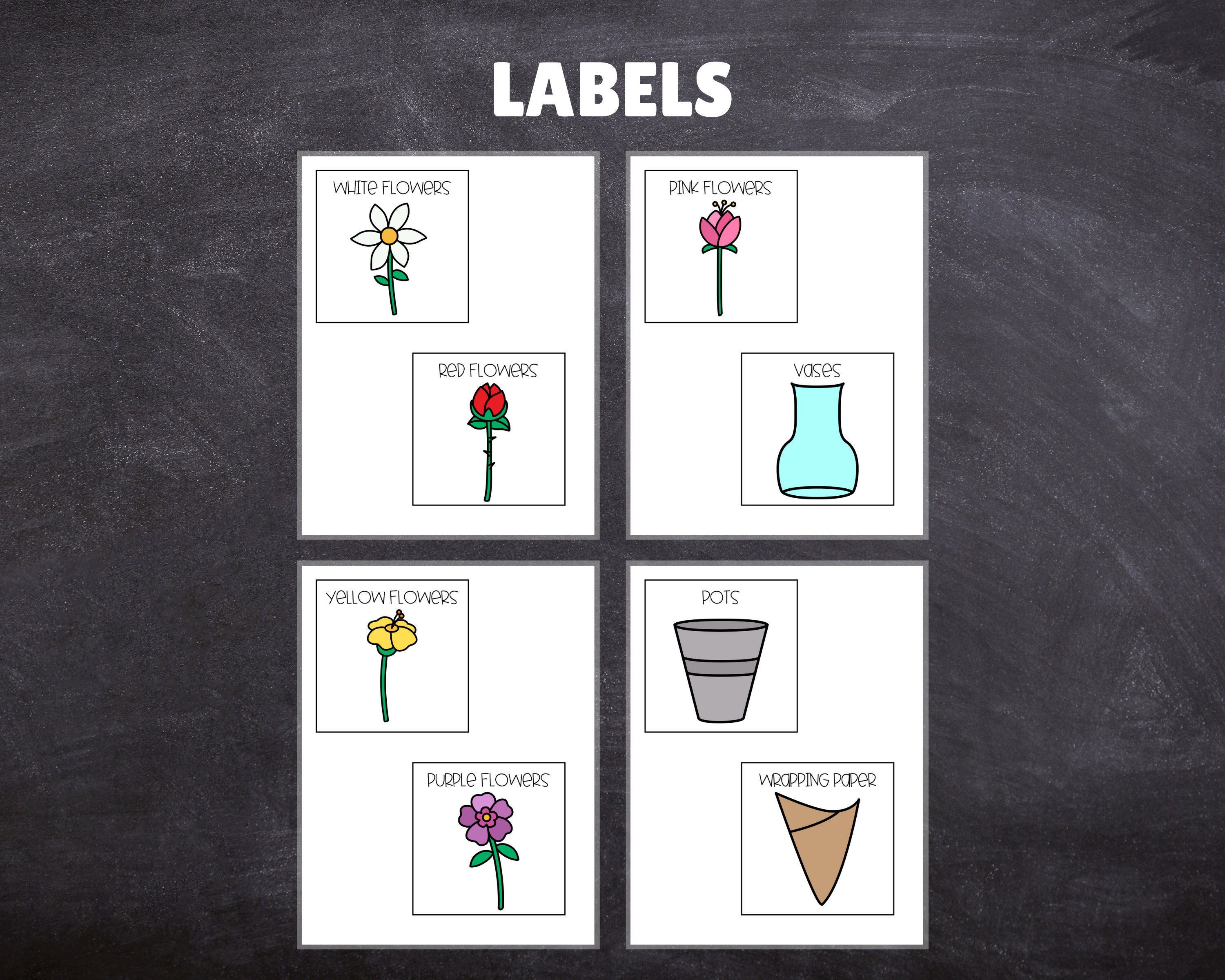 Printable Flower Shop Dramatic Play, Flower Shop Pretend Play, Spring ...