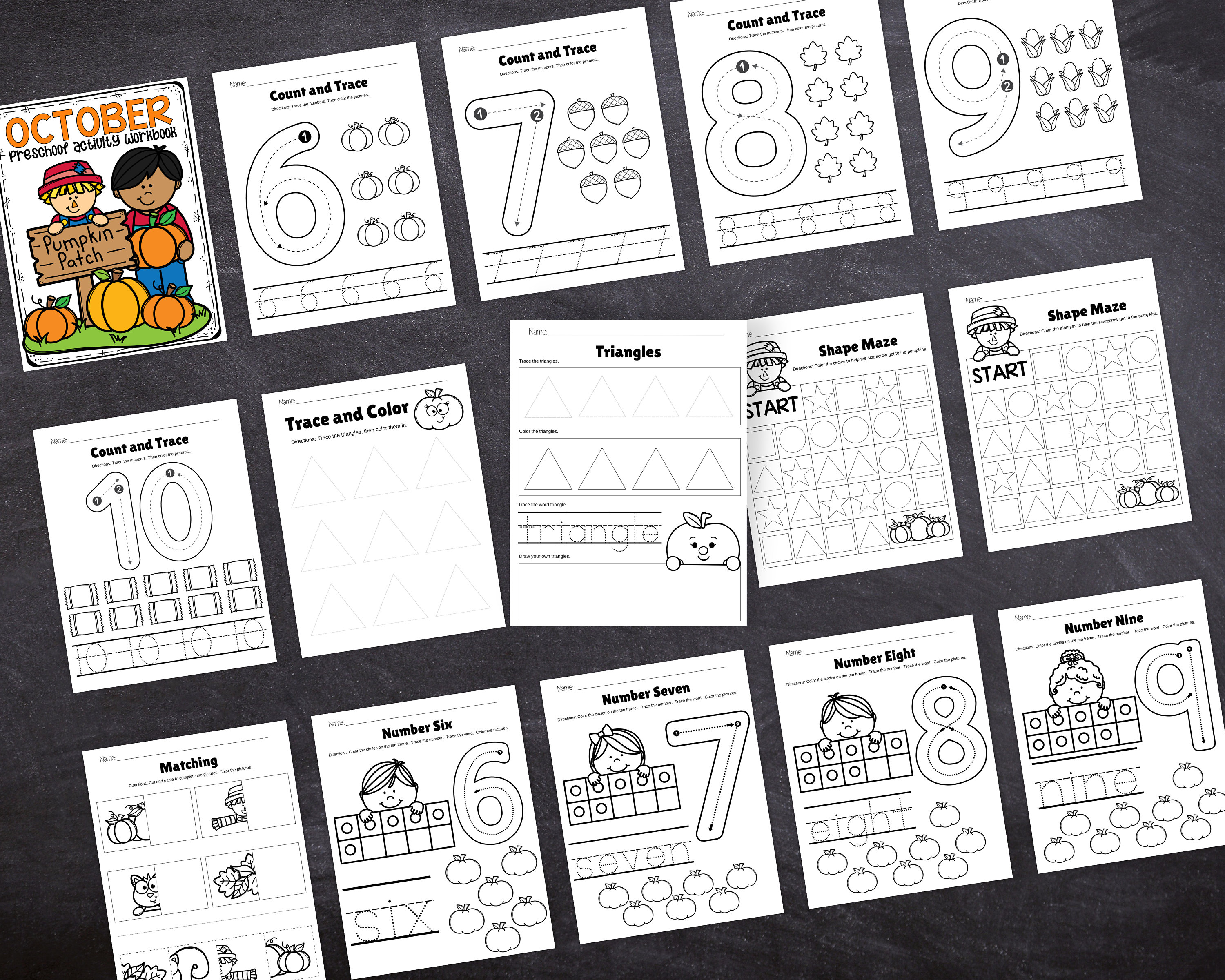 Preschool Curriculum, Preschool Busy Book, Preschool Worksheets, Fall ...