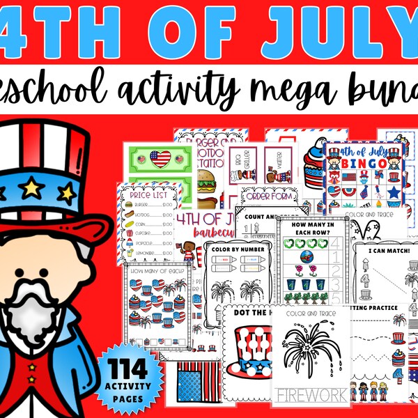 4th of July Bingo - Etsy