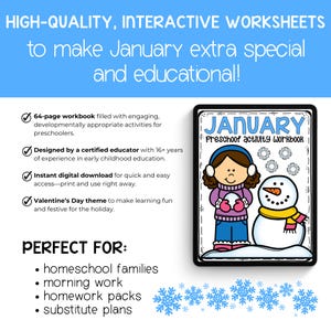 Preschool Curriculum, Preschool Busy Book, Preschool Worksheets, Winter ...