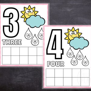 Printable Spring Number Play Dough Mats, Play Doh, Number Printables ...