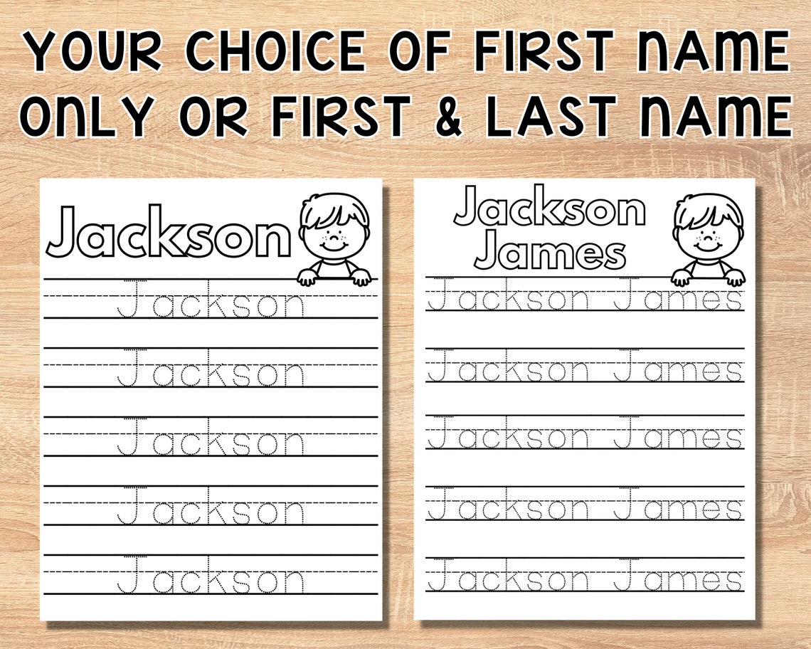 Printable Name Tracing Page, Tracing Name Sheet, Editable Name Tracing ...