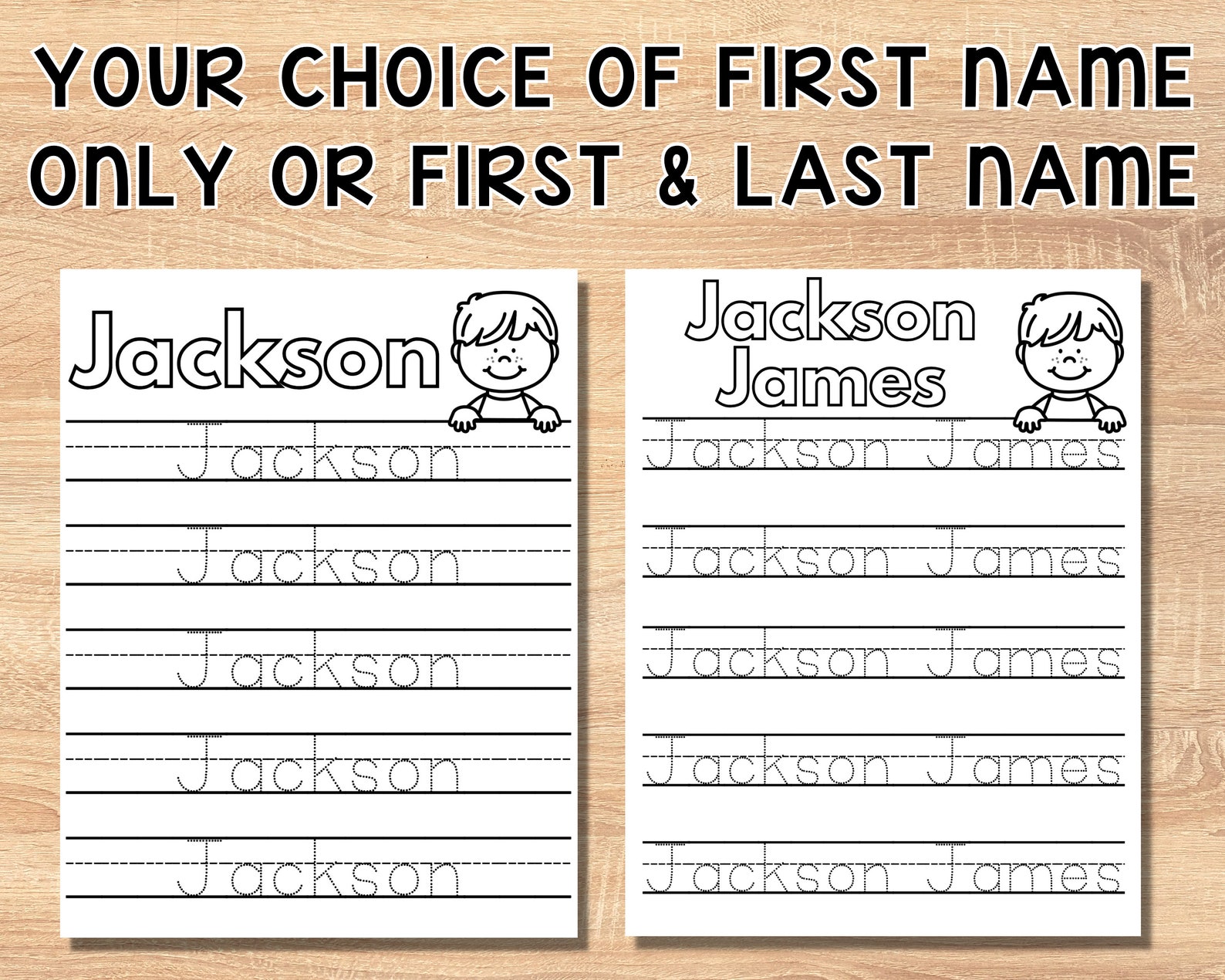 Printable Name Tracing Page, Tracing Name Sheet, Editable Name Tracing ...