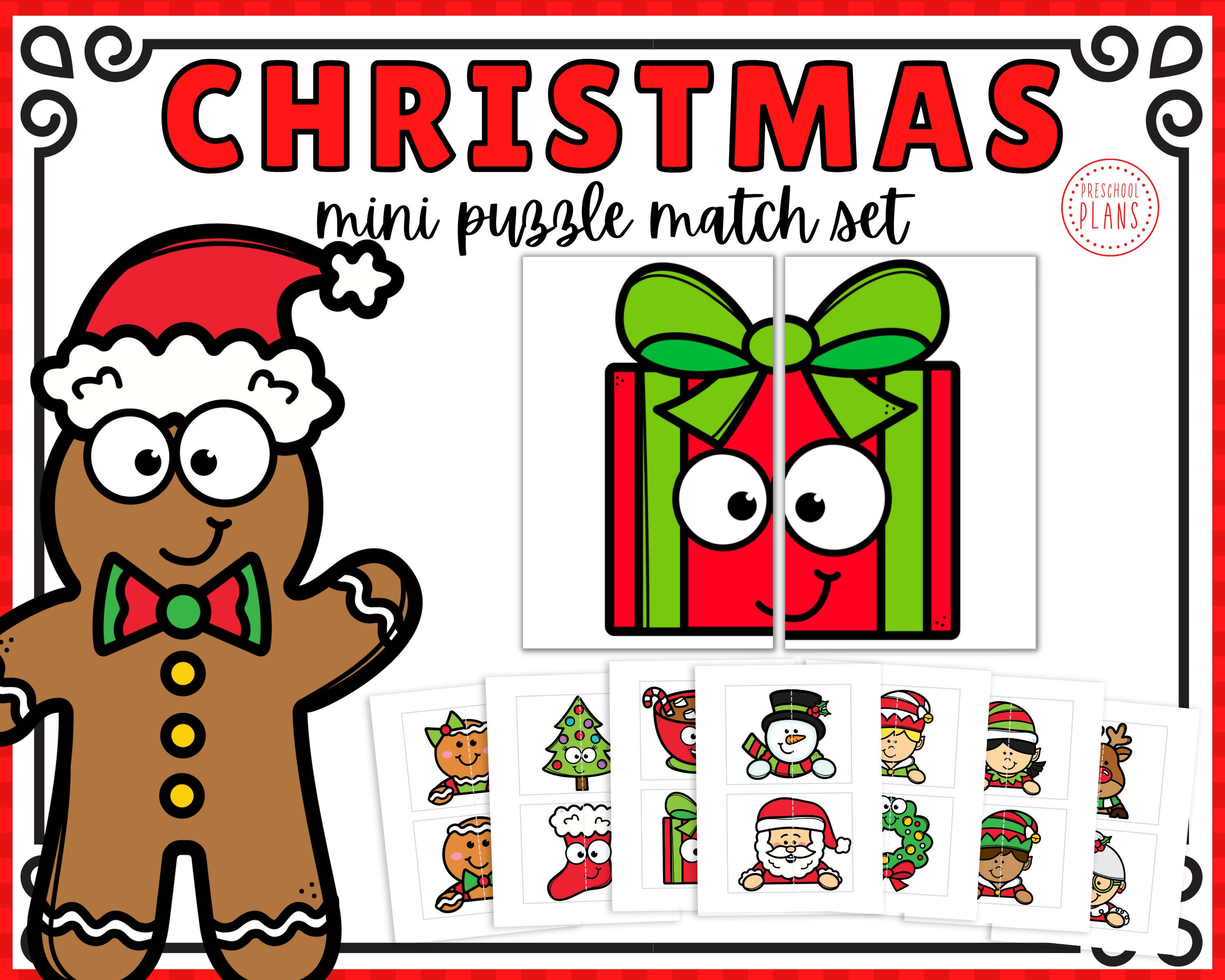 Printable Christmas Matching Game, Christmas Memory Game, Preschool ...