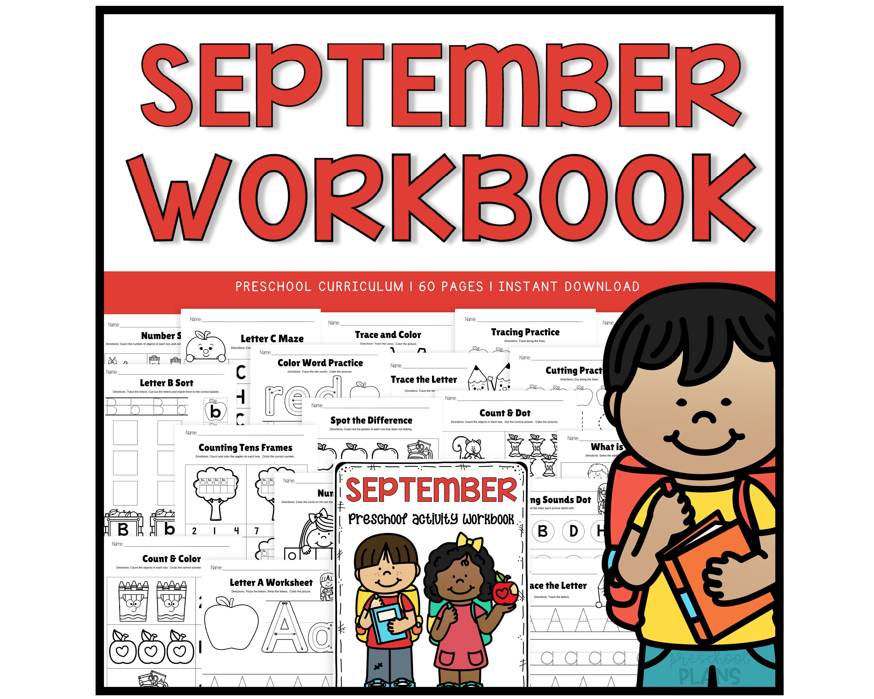 Preschool Curriculum, Preschool Busy Book, Preschool Worksheets, Fall ...