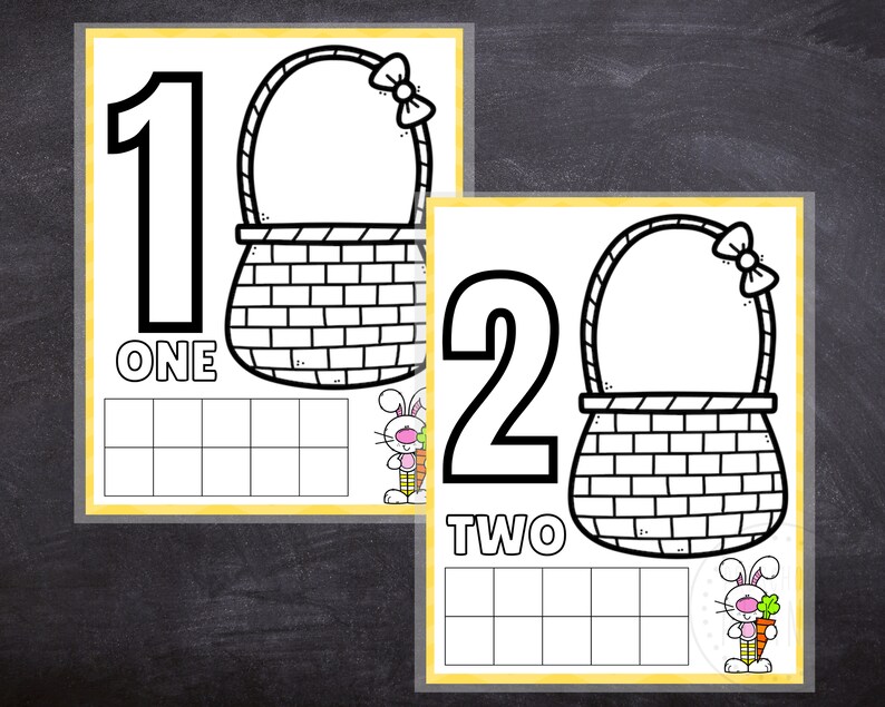 Printable Easter Number Play Dough Mats Play Doh Number | Etsy