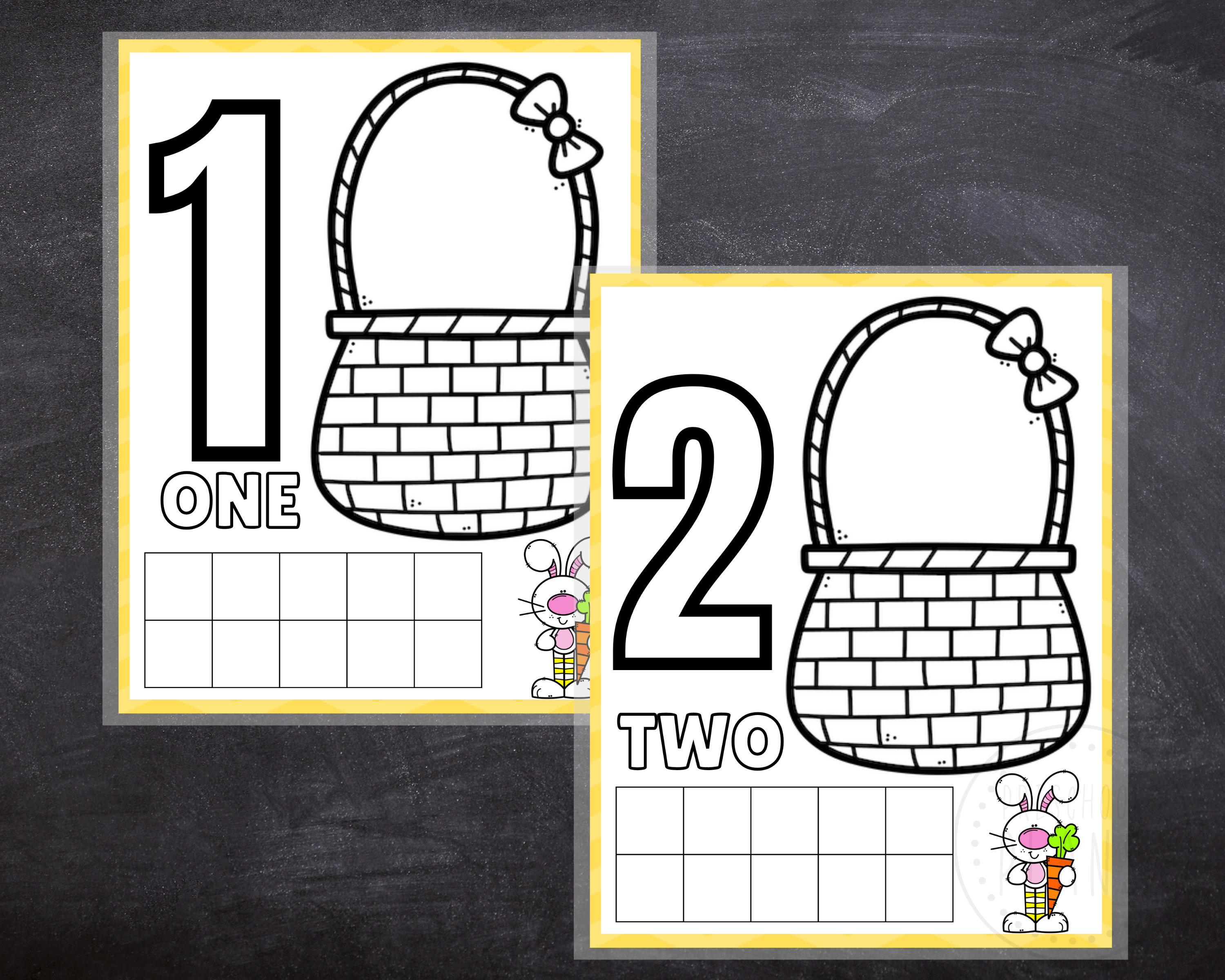 Printable Easter Number Play Dough Mats, Play Doh, Number Printables ...