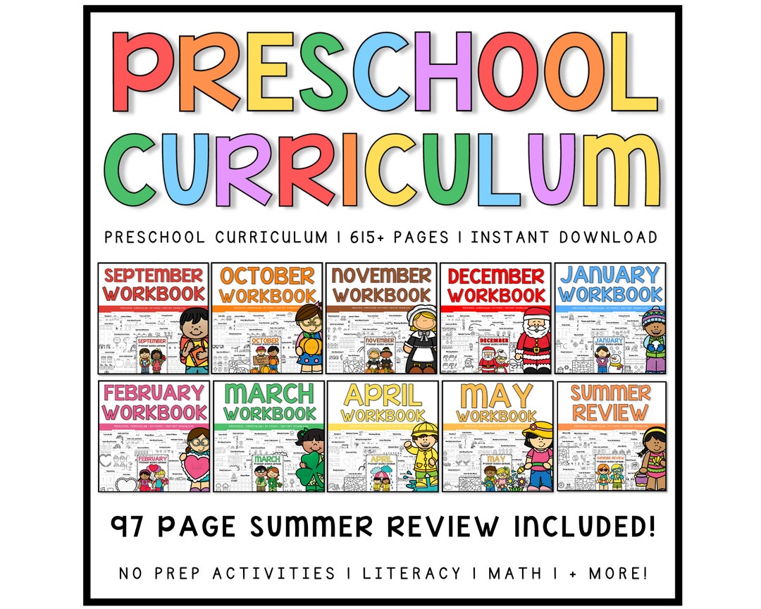 Preschool Curriculum Lesson Plan, Preschool Activity Curriculum Bundle ...