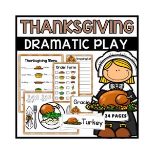 Thanksgiving Dramatic Play Set, Thanksgiving Pretend Play Printables ...