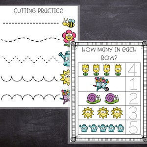 Printable Spring Learning Pack, Spring Preschool Pack, Learning ...