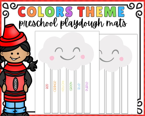 Printable Preschool Play Dough Mats Kids Activities | Etsy