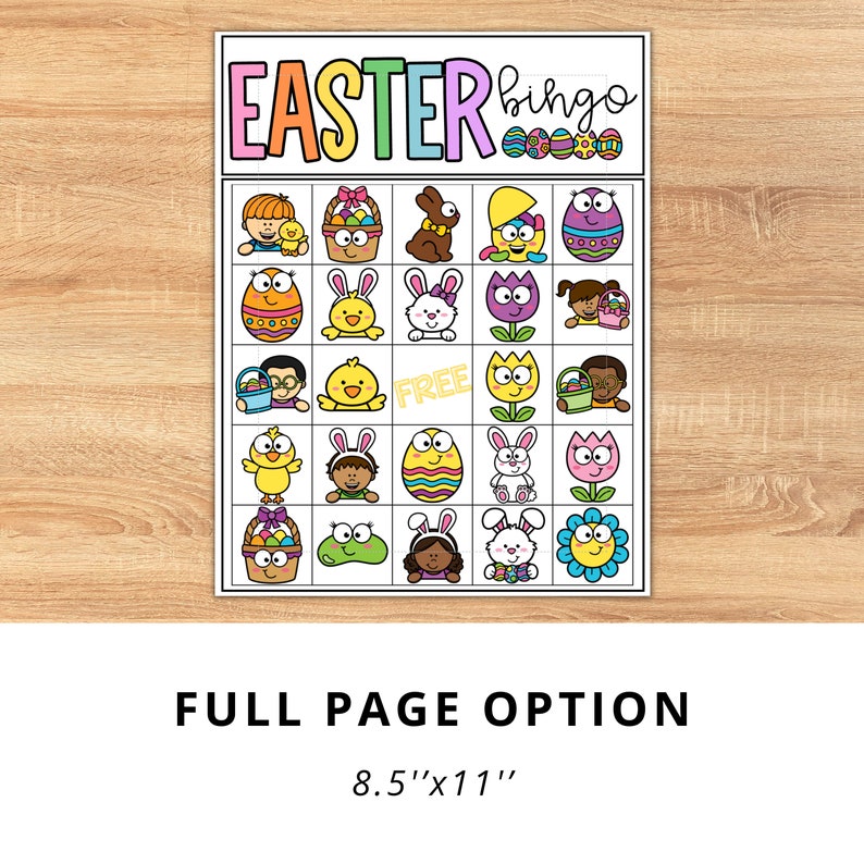 Easter Bingo Cards Printable, Easter Bingo Digital, Easter Bingo Board ...