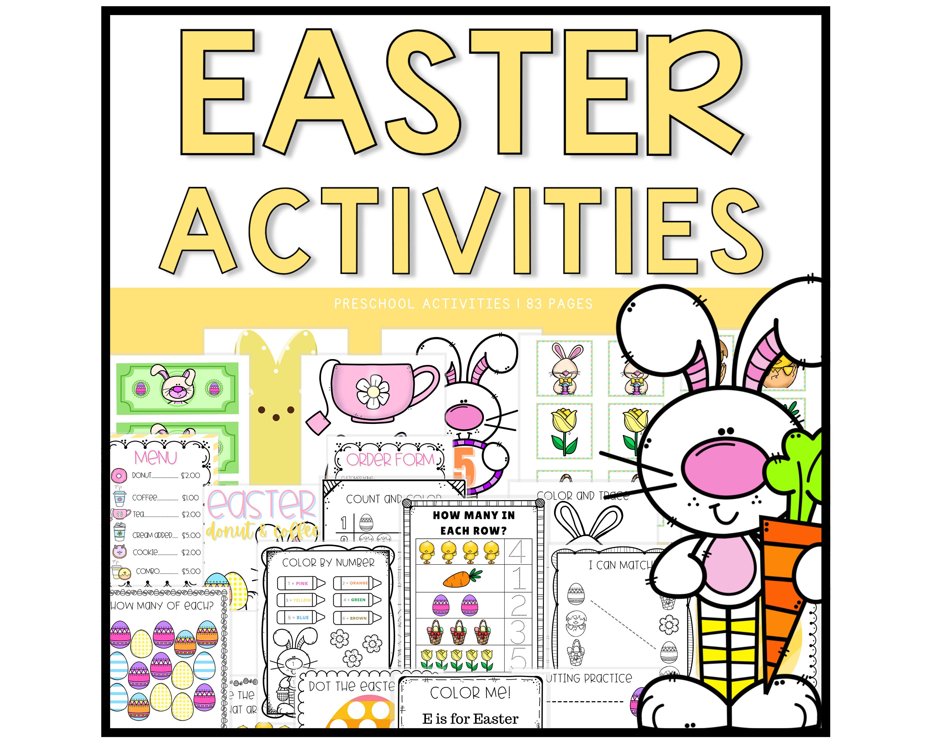 Printable Easter Activities for Kids, Preschool Worksheets, Easter ...