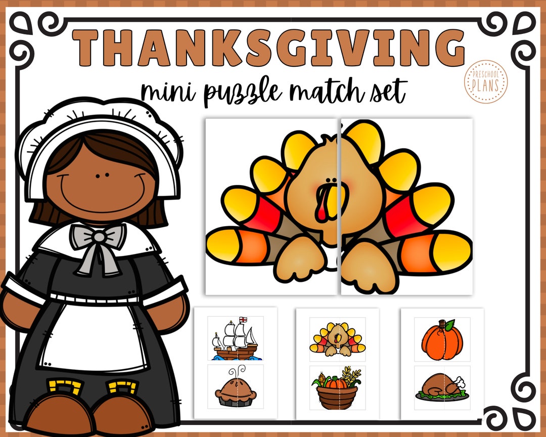 Printable Thanksgiving Matching Game, Fall Preschool Pack, Learning ...