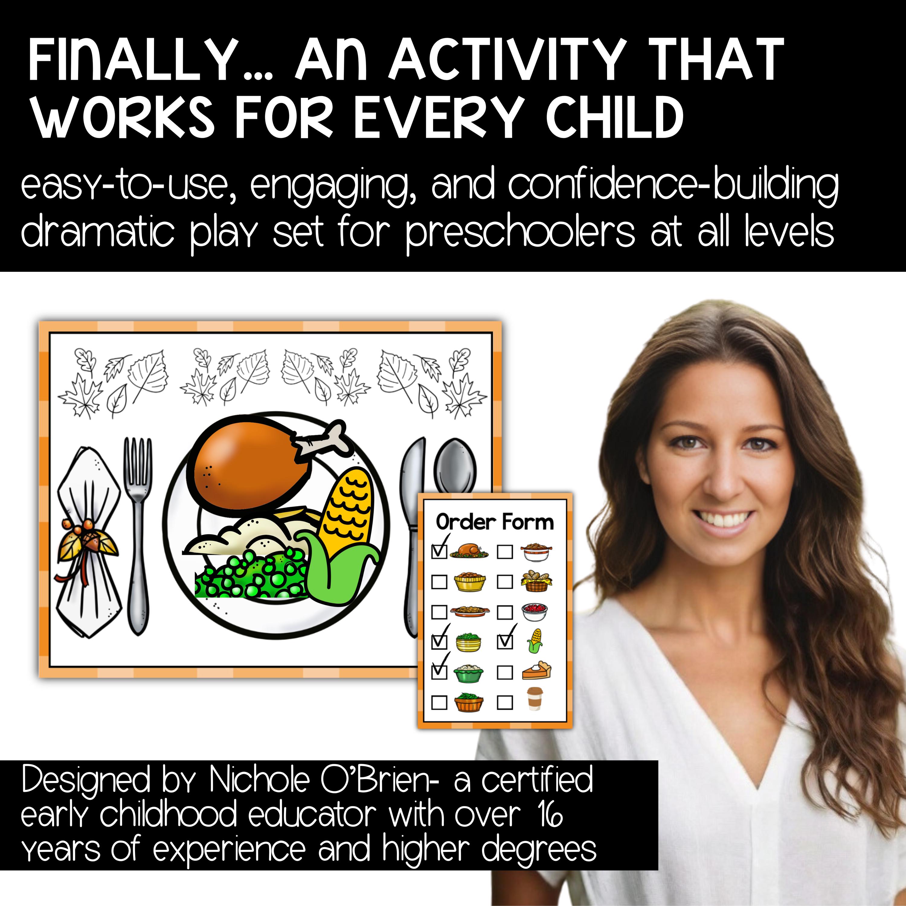 Thanksgiving Dramatic Play Set, Thanksgiving Pretend Play Printables ...