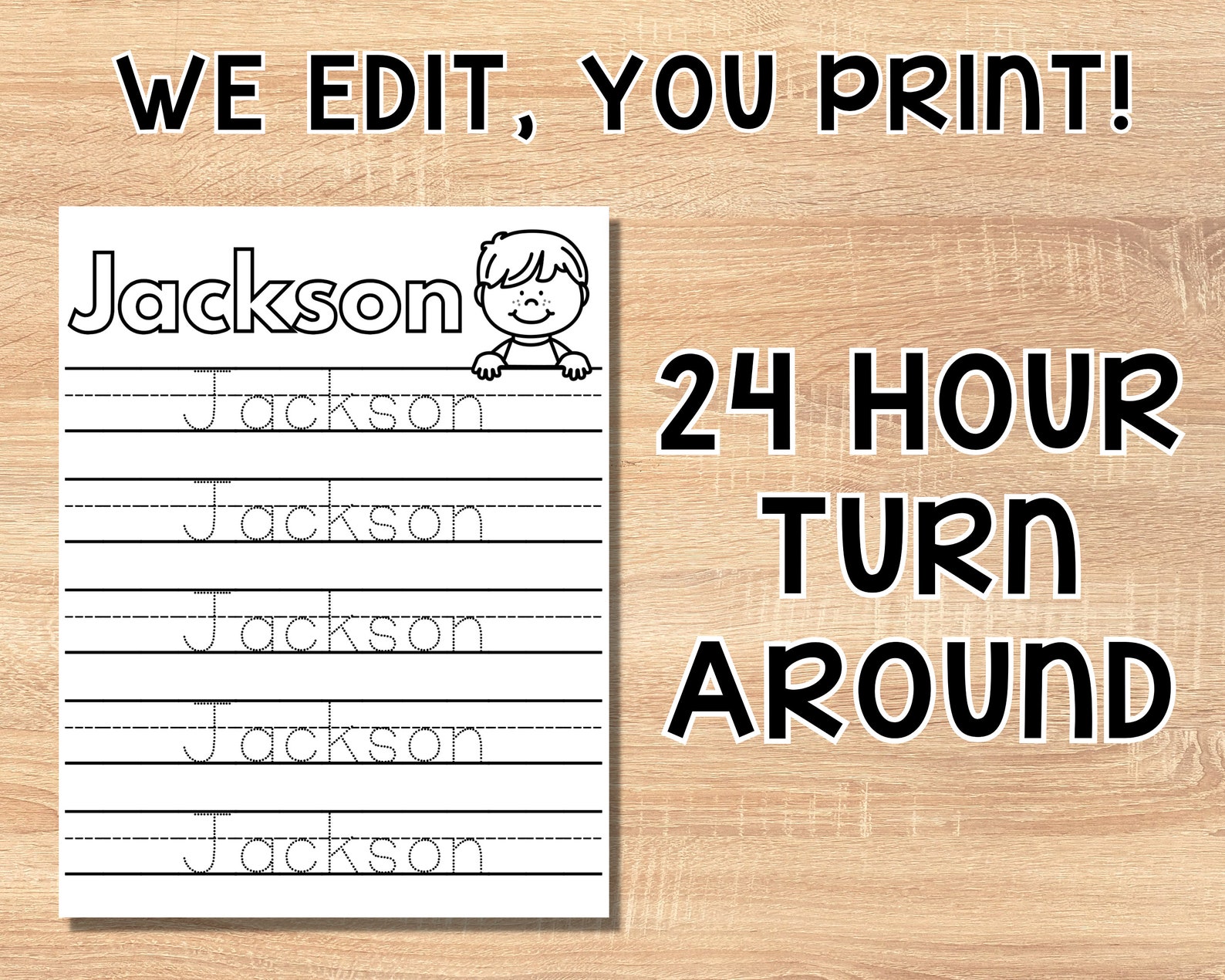 Printable Name Tracing Page, Tracing Name Sheet, Editable Name Tracing ...