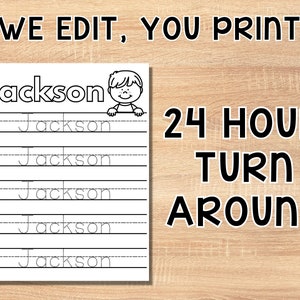 Printable Name Tracing Page, Tracing Name Sheet, Editable Name Tracing ...