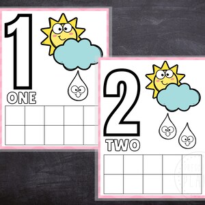 Printable Spring Number Play Dough Mats, Play Doh, Number Printables ...