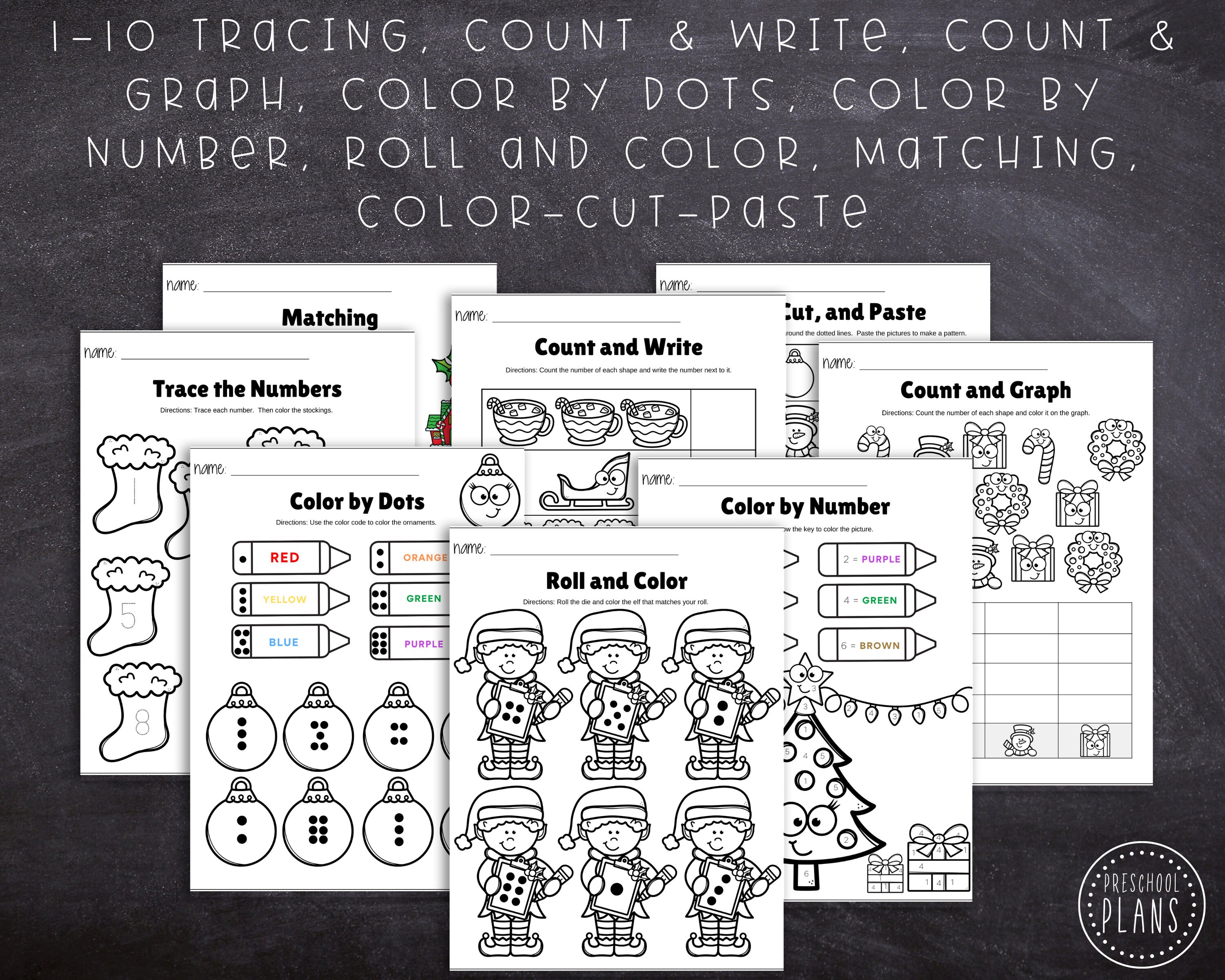 Christmas Activity Digital Download, Christmas Activity for Preschool ...