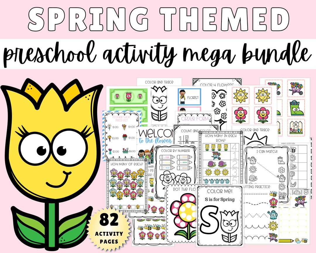 Spring Learning Pack, Spring Preschool Pack, Learning Printables ...