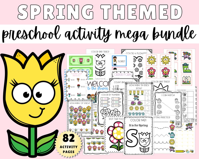 Spring Learning Pack Spring Preschool Pack Learning - Etsy