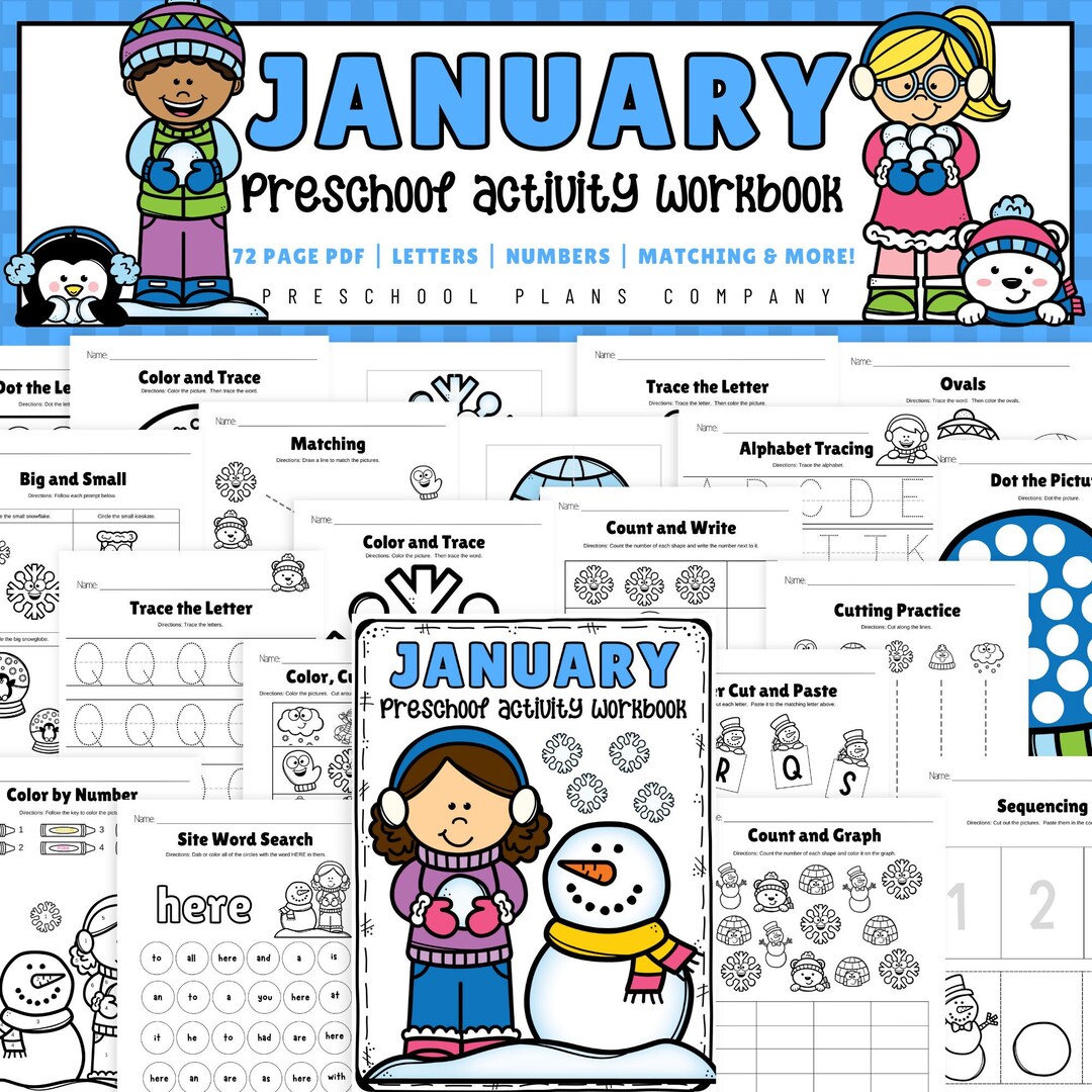 Preschool Curriculum, Preschool Busy Book, Preschool Worksheets, Winter ...